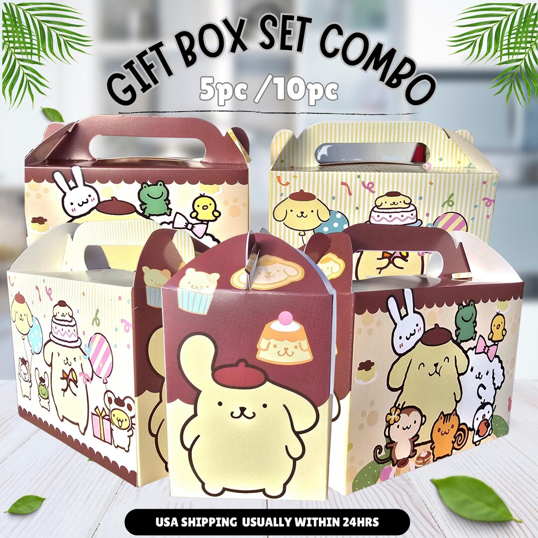 Pompompurin Gift Box Happy Party Favor Centerpiece Toy Gift Supplies ...