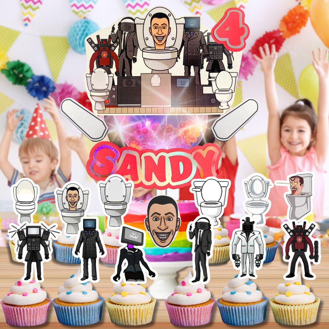 Custom Toilet Cake Topper Cupcake Toppers for Theme Party Decoration ...