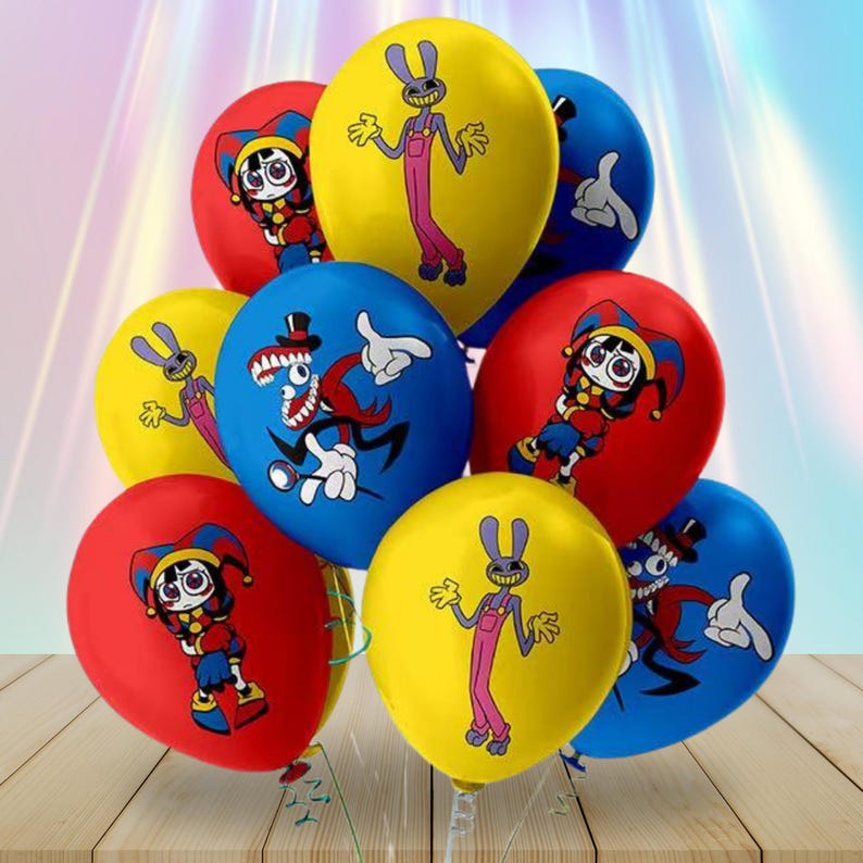 Diggy Circus Toy Bouquet Latex Foil Balloons for Theme Party Decoration ...
