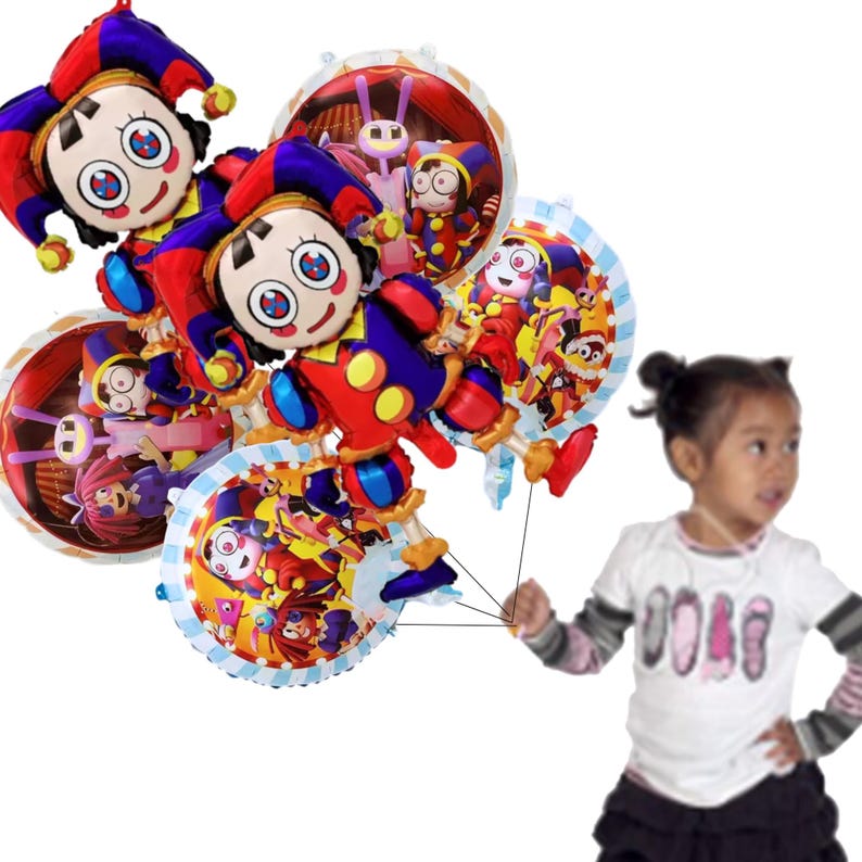 Diggy Circus Toy Bouquet Latex Foil Balloons for Theme Party Decoration ...