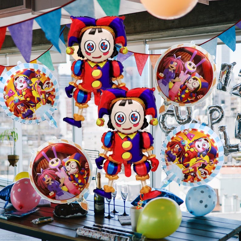 Diggy Circus Toy Bouquet Latex Foil Balloons for Theme Party Decoration ...