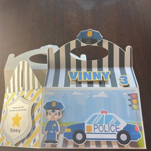 Policeman Favor Boxes - Etsy