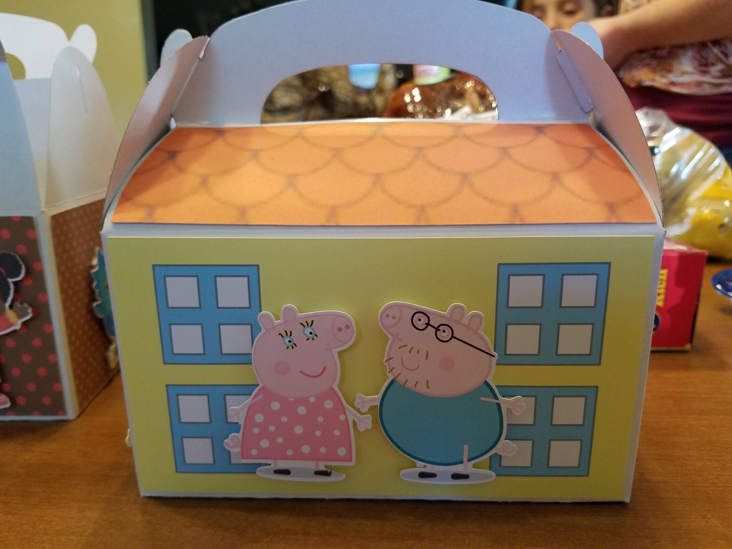 Personaized Peppa Pig Inspired Gable Favor Boxes - Etsy