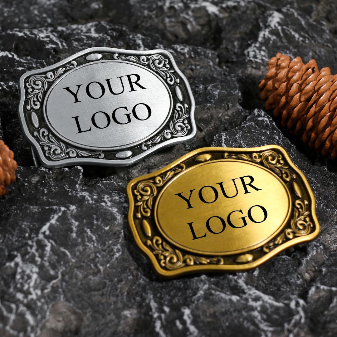 Engraved Logo Belt Buckle • Custom Company Logo Buckle • Business Gift ...