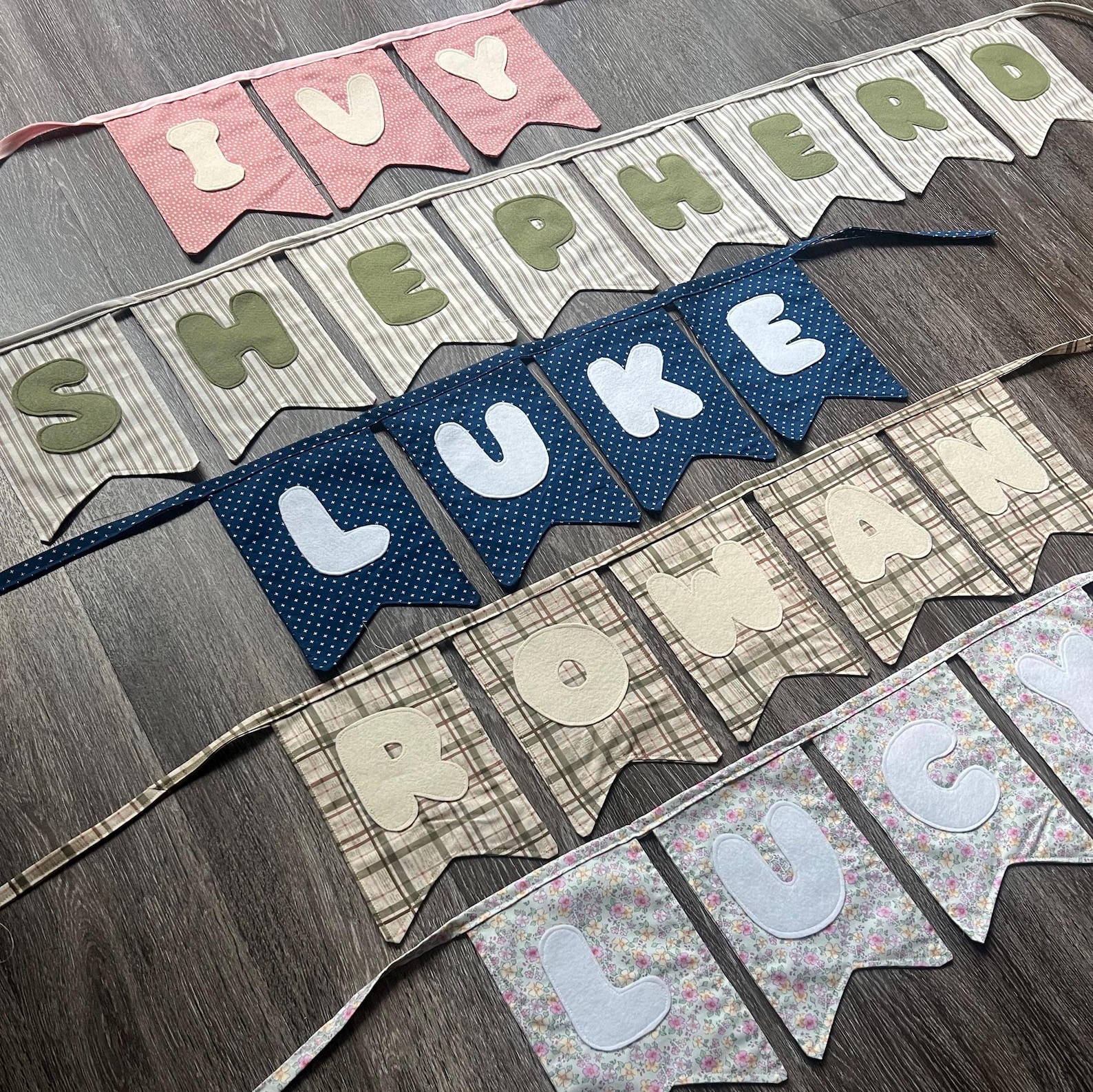 Personalized Fabric Banner Bunting - Nursery Decor, Special Occasion ...