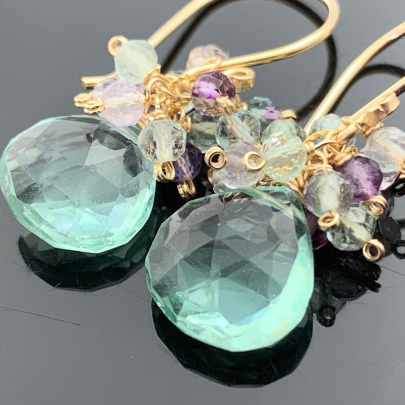 Fluorite Earrings - Etsy
