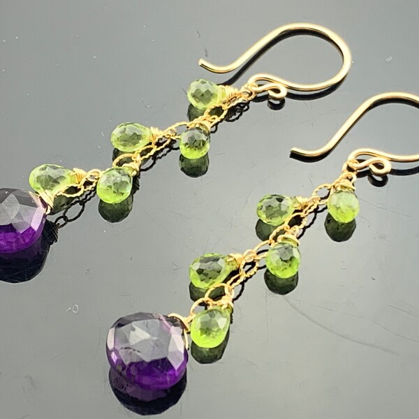 Amethyst and Peridot - Etsy