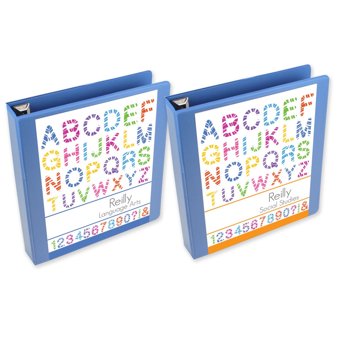 2 Candy Stripe Plastic Binder Inserts Custom Binder Inserts School ...