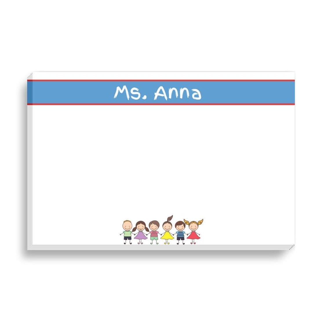 Personalized Kids Teacher Chunky Notepad | Teacher Gift | School ...
