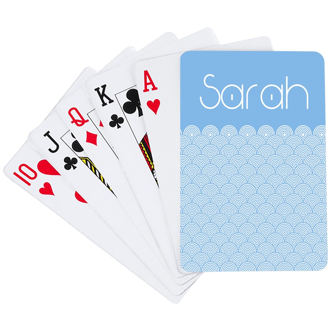 Scallop Blue Playing Cards Custom Card Decks Personalized Playing Cards ...
