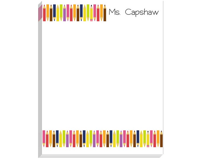 Custom Notepad With Name or Text // 50 Sheets per Stack 4x5.5 Size Gift ...