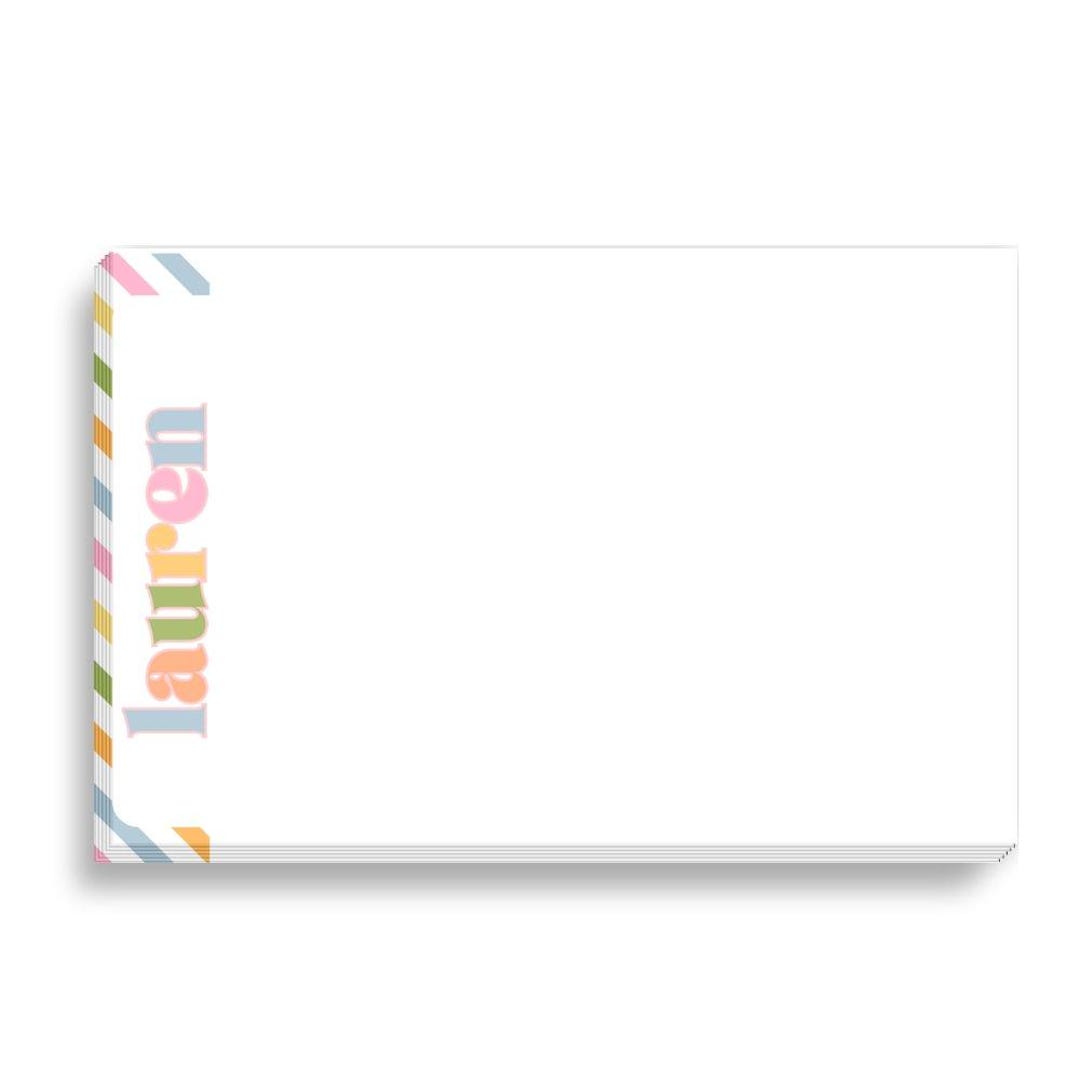 Personalized Chunky Notepad Lauren| Custom Notepad for Women | Elegant ...