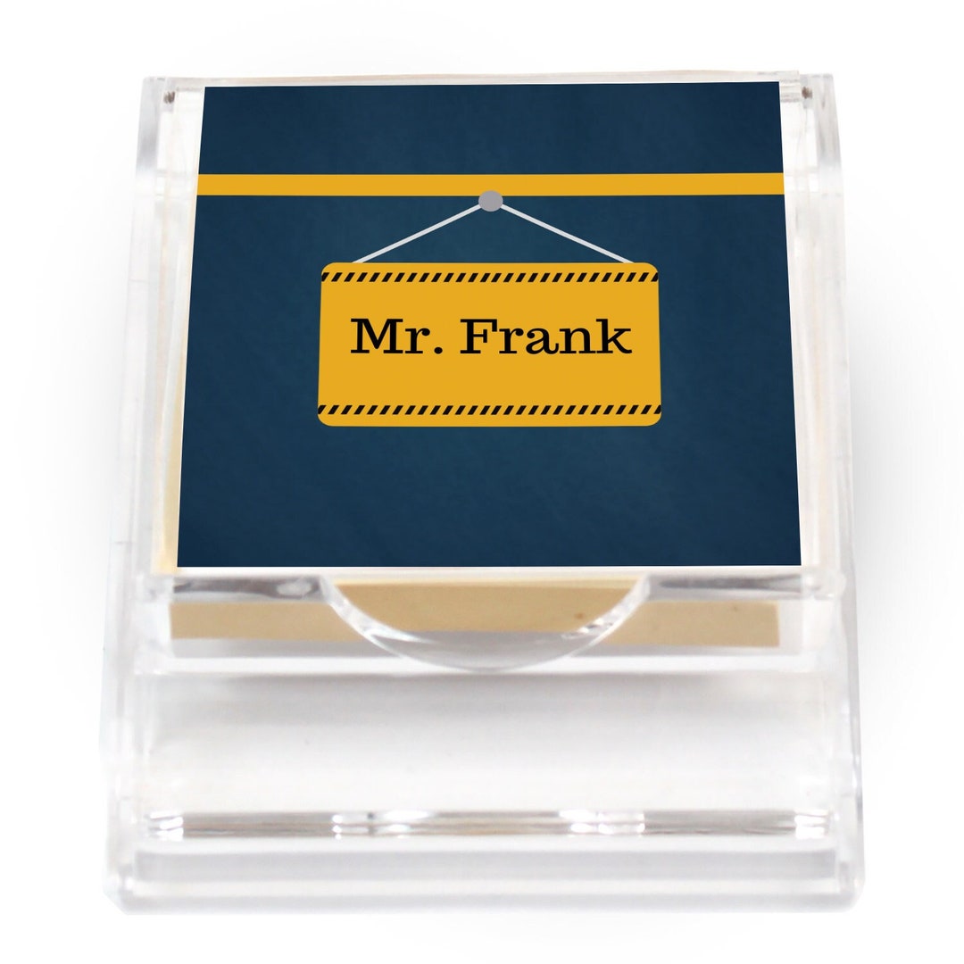 Professor Door Sign Acrylic Sticky Note Holder | Custom Teacher Gift ...