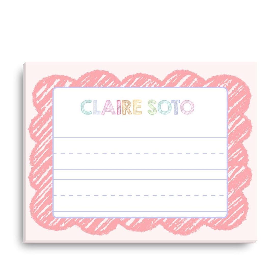 Personalized Handwriting Practice Pad for Kids | 8.5x11 Tracing Pad ...