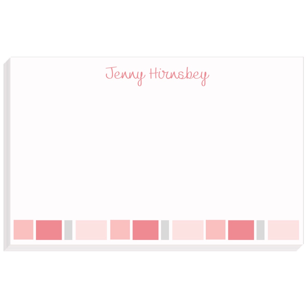 Pink Squares Chunky Pad Custom Note Pad Custom Printed Notepads ...