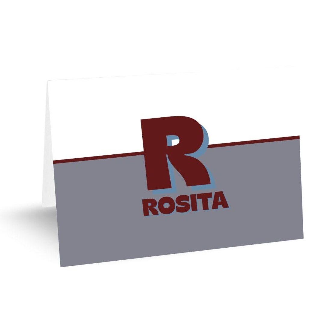 Personalized Rosita Folded Note Cards | Custom Stationery Set for Women ...