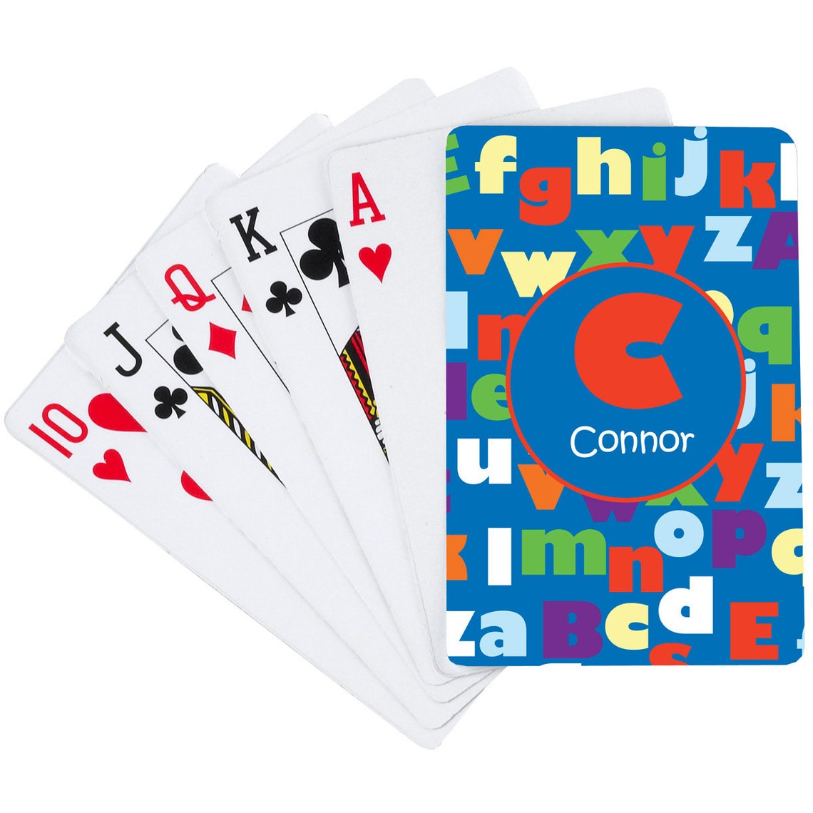 ABC Blue Playing Cards Custom Card Deck Personalized - Etsy