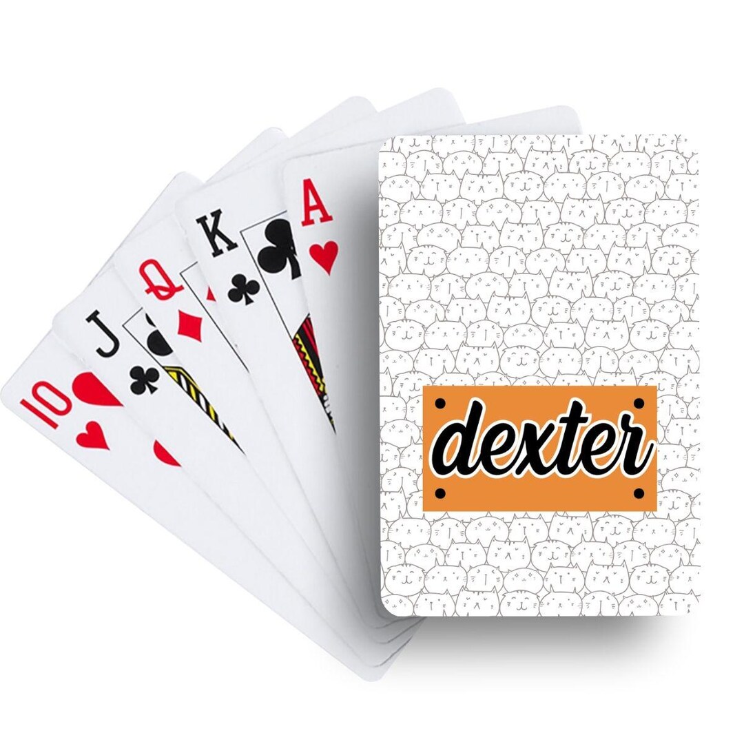 Personalized Pet-themed Playing Cards Dexter | Custom Dog & Cat Lover ...