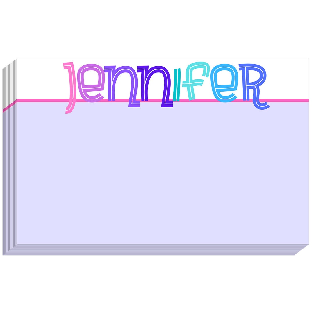 Letters Lavender Chunky Pad Custom Note Pad Custom Printed Notepads ...