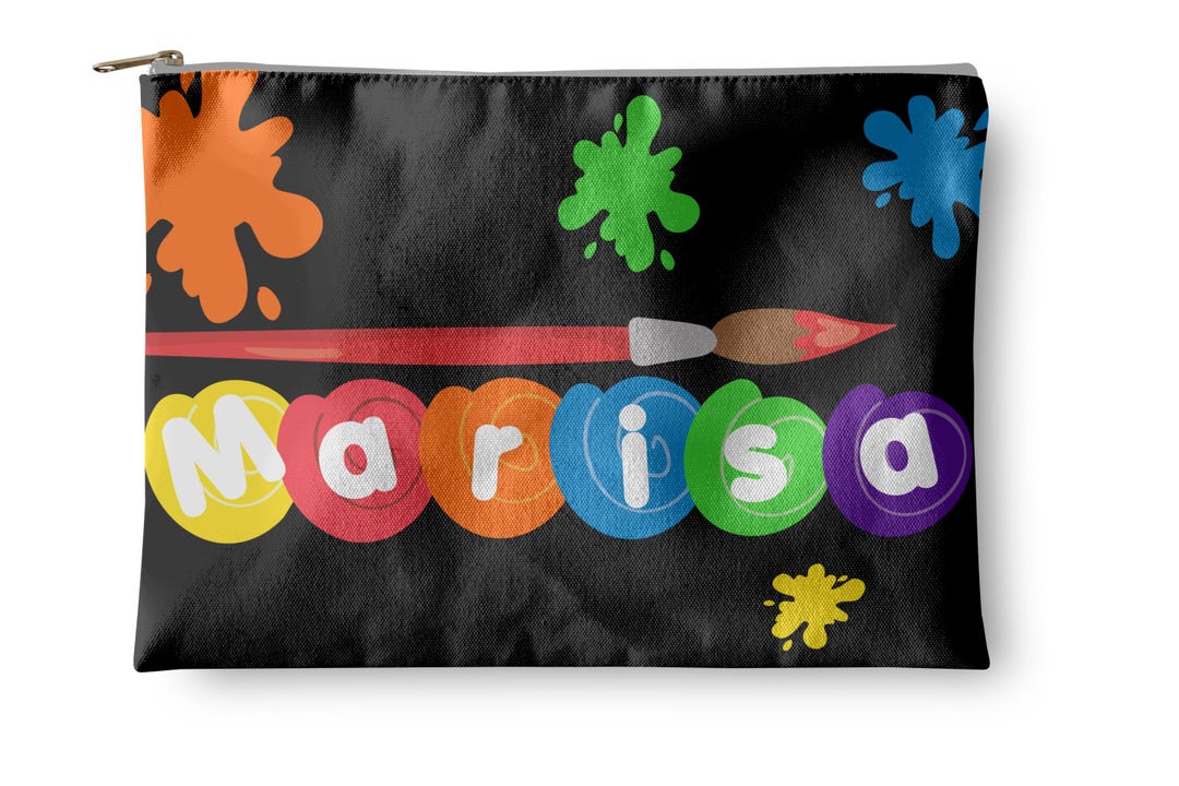 Paint Drops Pouch | Accessory Zipper Pouch Flat - Etsy