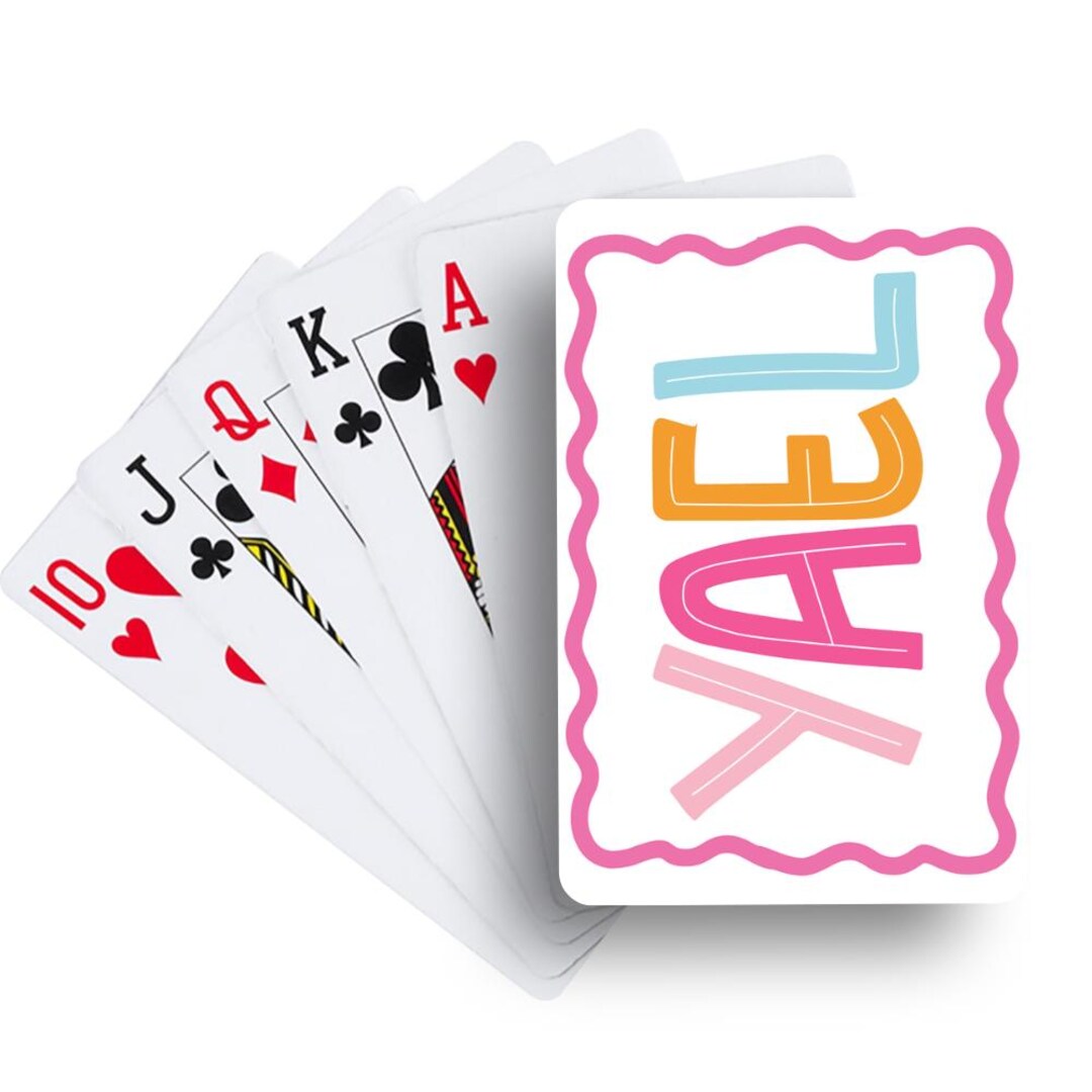Bold Pastel Letters Playing Cards | Custom Card Decks | Personalized ...
