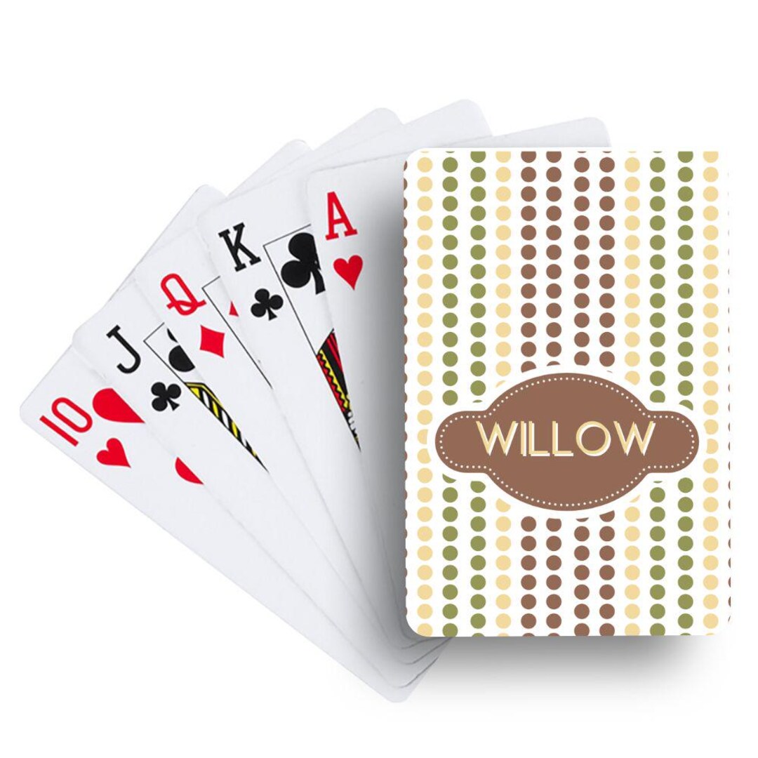 Personalized Playing Cards | Custom Name Elegant Card Deck Willow - Etsy