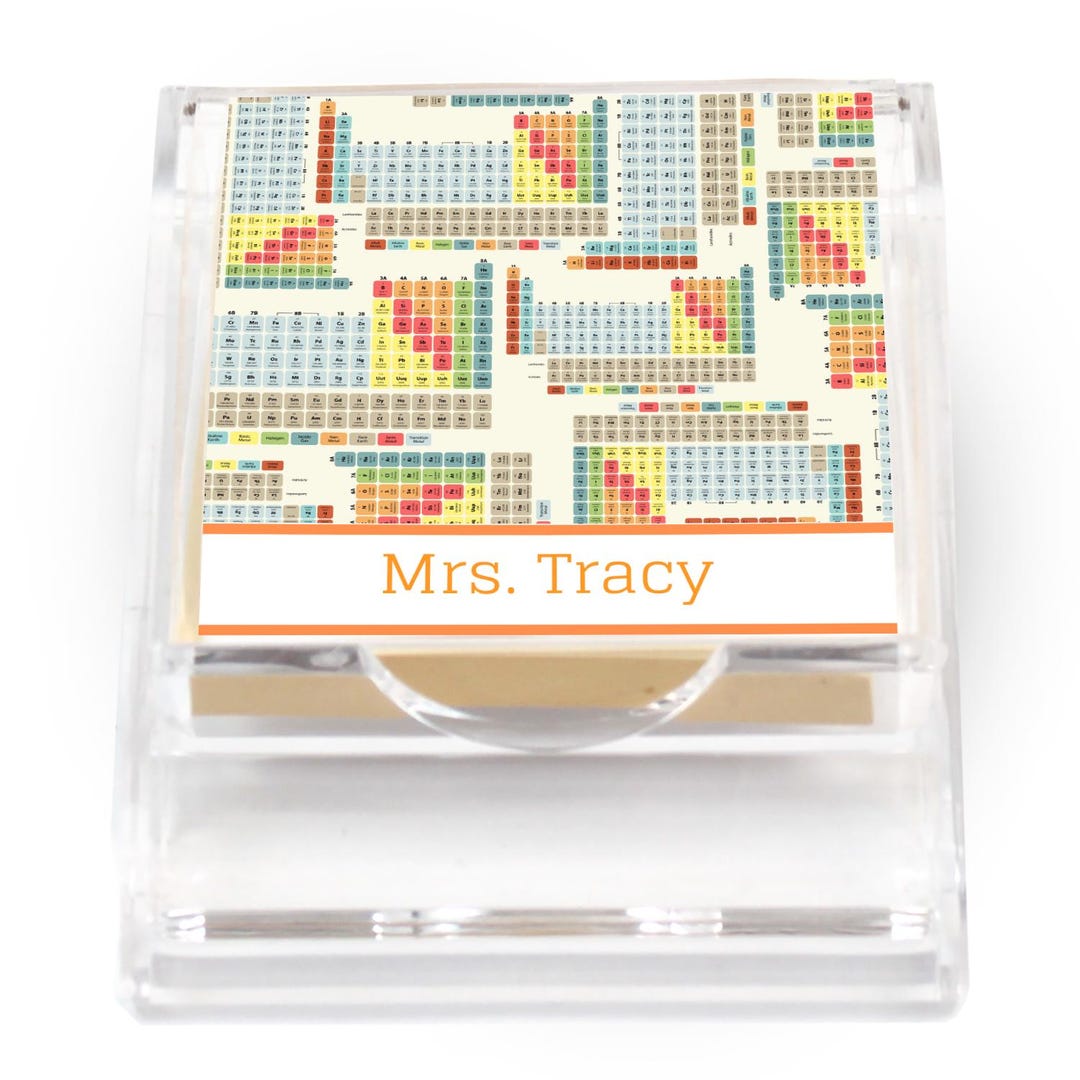Periodic Table Acrylic Sticky Note Holder | Custom Teacher Gift ...