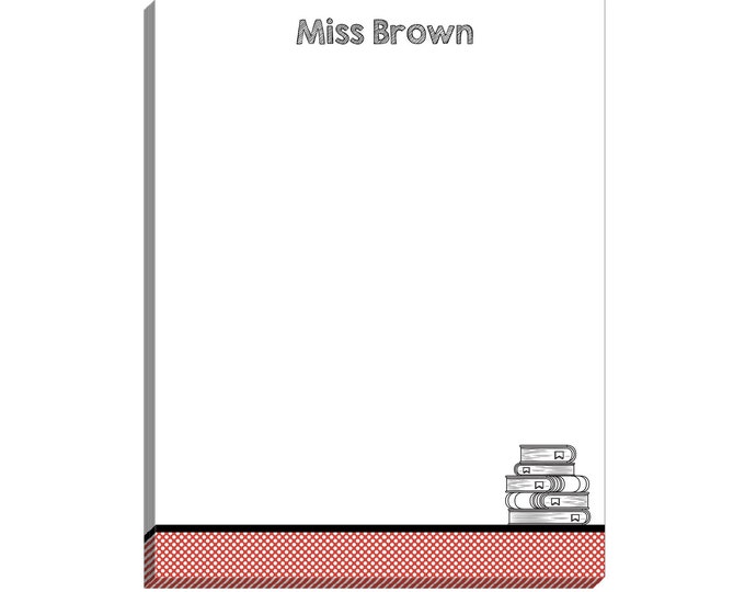 Custom Notepad With Name or Text // 50 Sheets per Stack 4x5.5 Size Gift ...