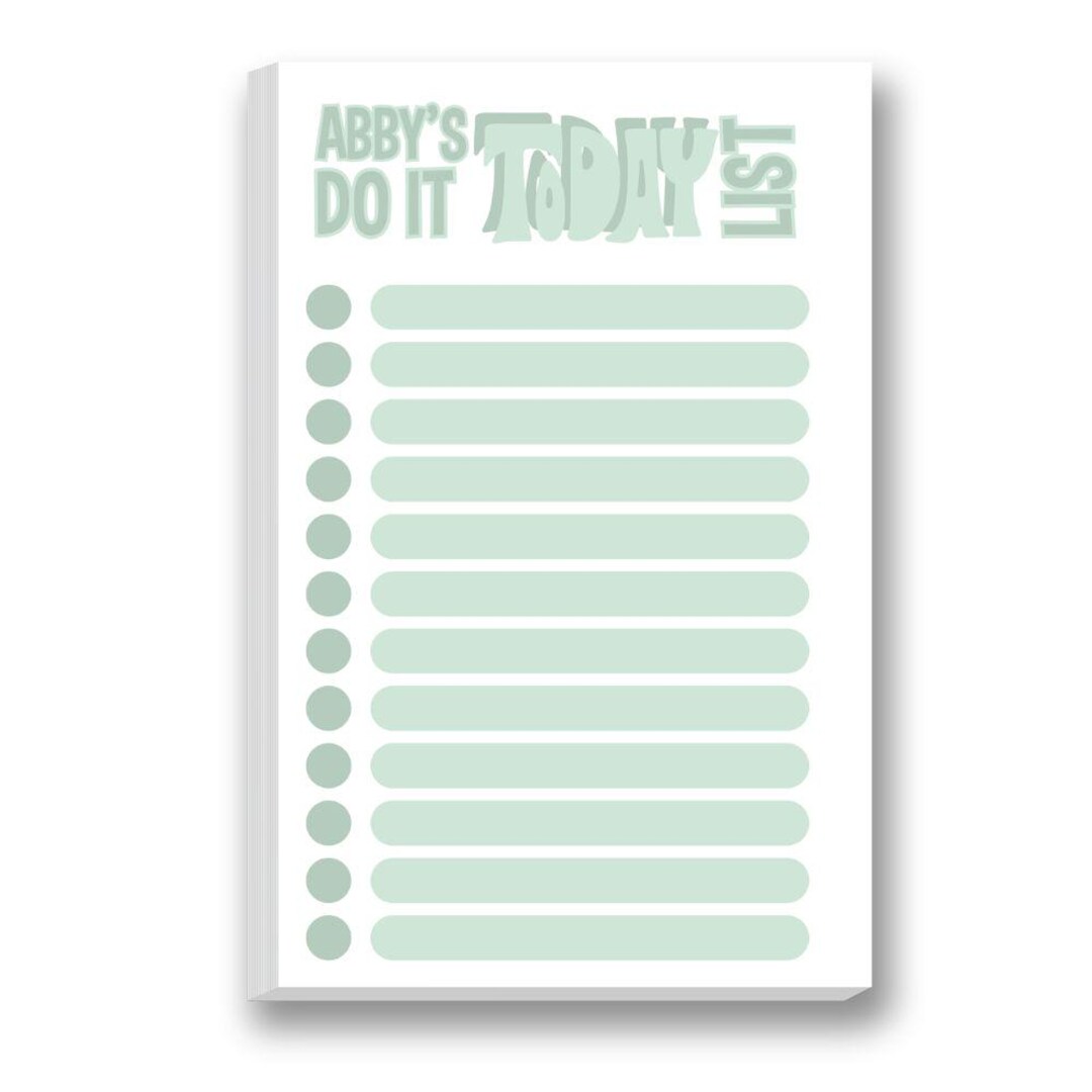 Personalized Things to Do Notepad | Things to Do List Pad | to Do List ...