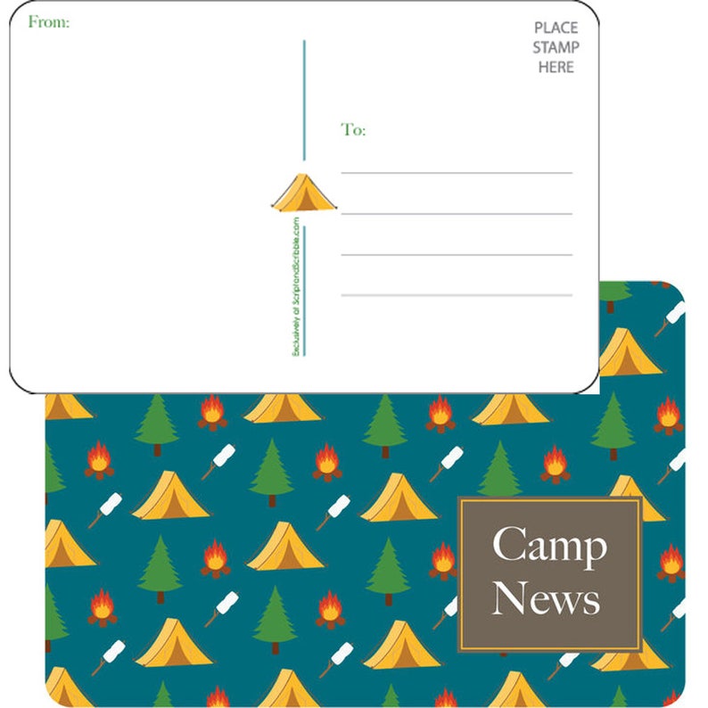 Camp Grounds Camp Postcards Kid Postcards Camp Stationery | Etsy