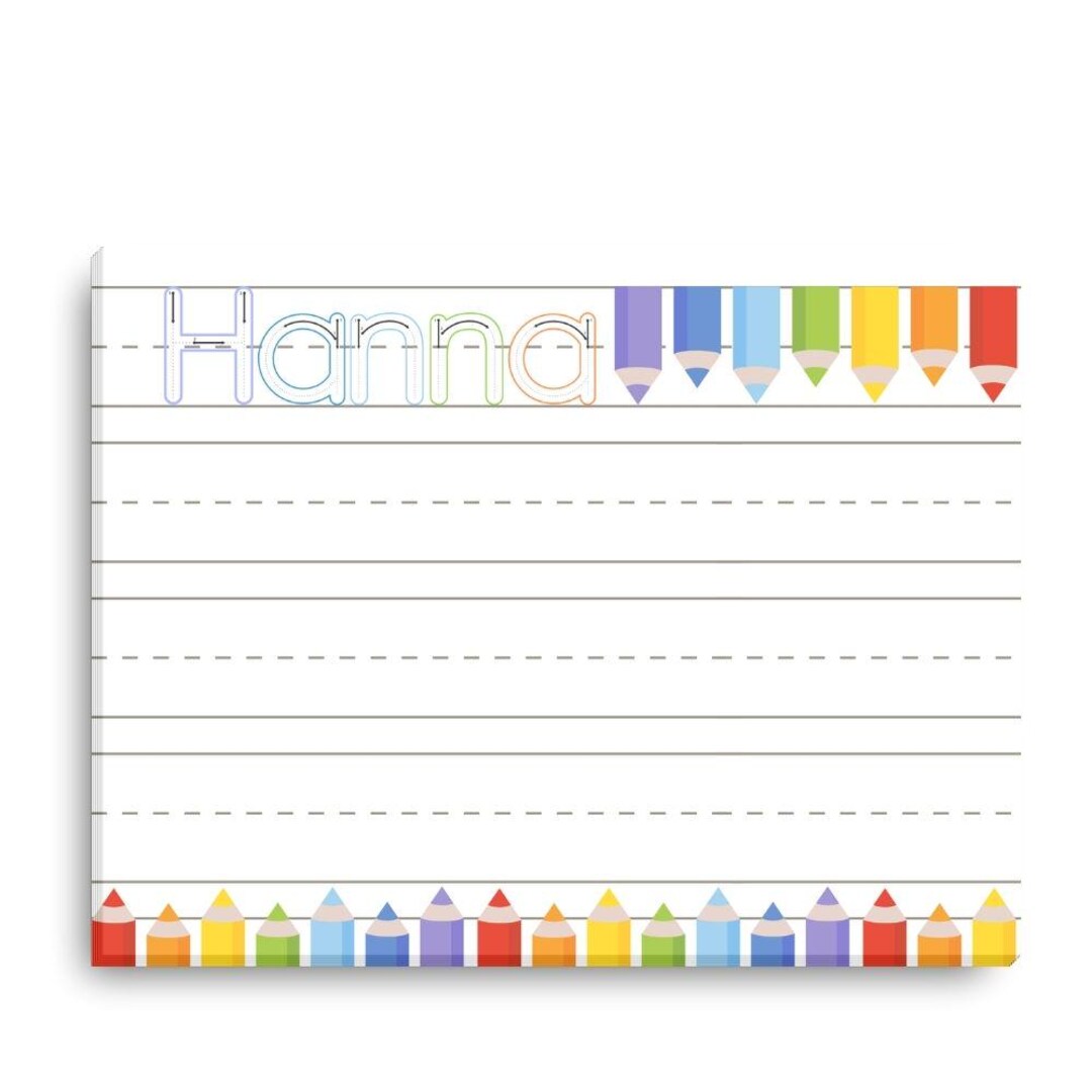 Personalized Handwriting Practice Pad for Kids | 8.5x11 Tracing Pad ...