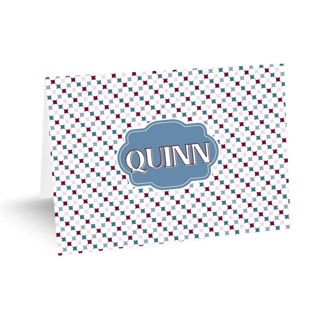 Personalized Folded Note Cards | Custom Stationery Gift Set Quinn - Etsy