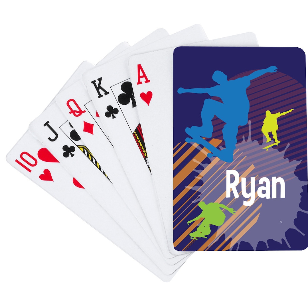Skateboarding Playing Cards Custom Card Deck Personalized Playing Cards ...