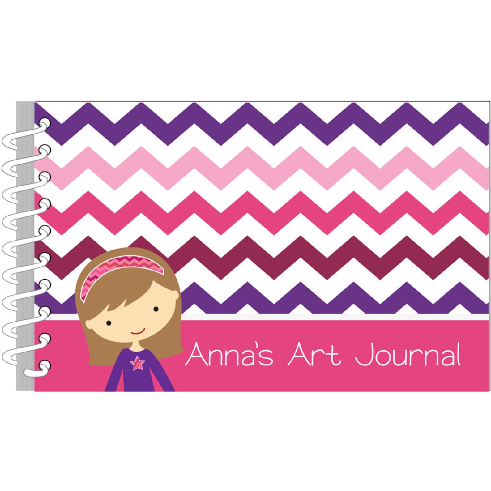 Girly Girl Personalized Art Journal Custom Sketch Book | Etsy