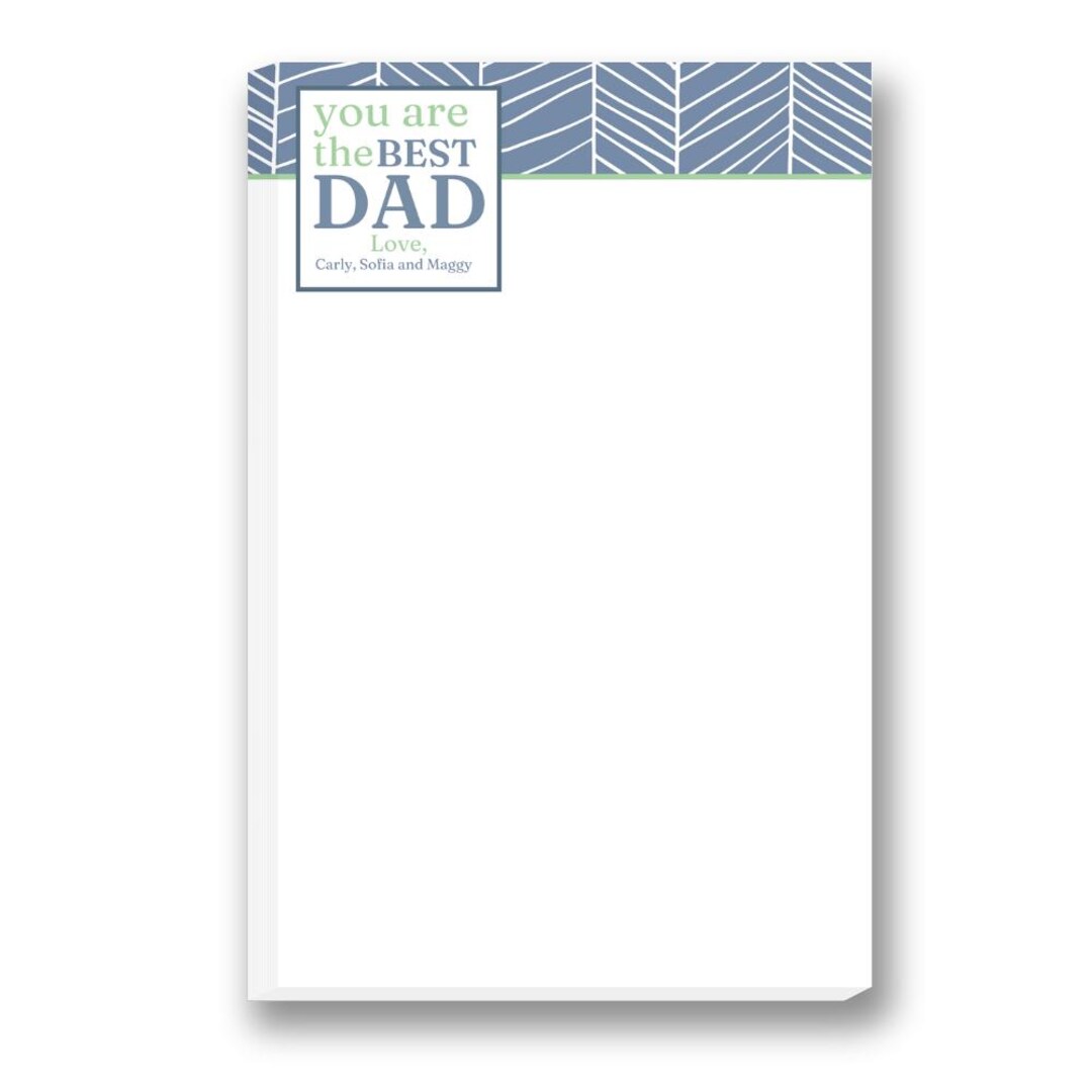 Best Dad | Custom Note Pad | Custom Printed Notepads | Monogrammed Memo ...