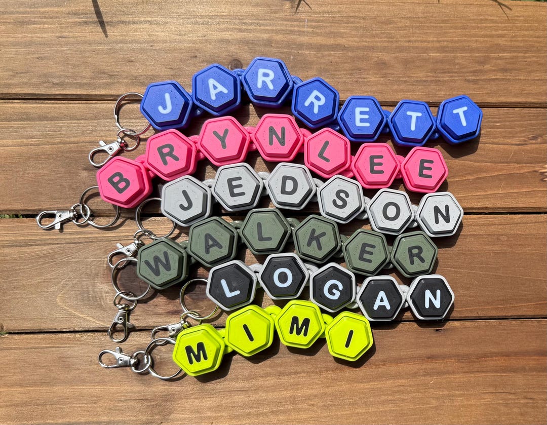 Personalized Clicker Fidget Name Keychain, Fidget Clicker Keychain ...