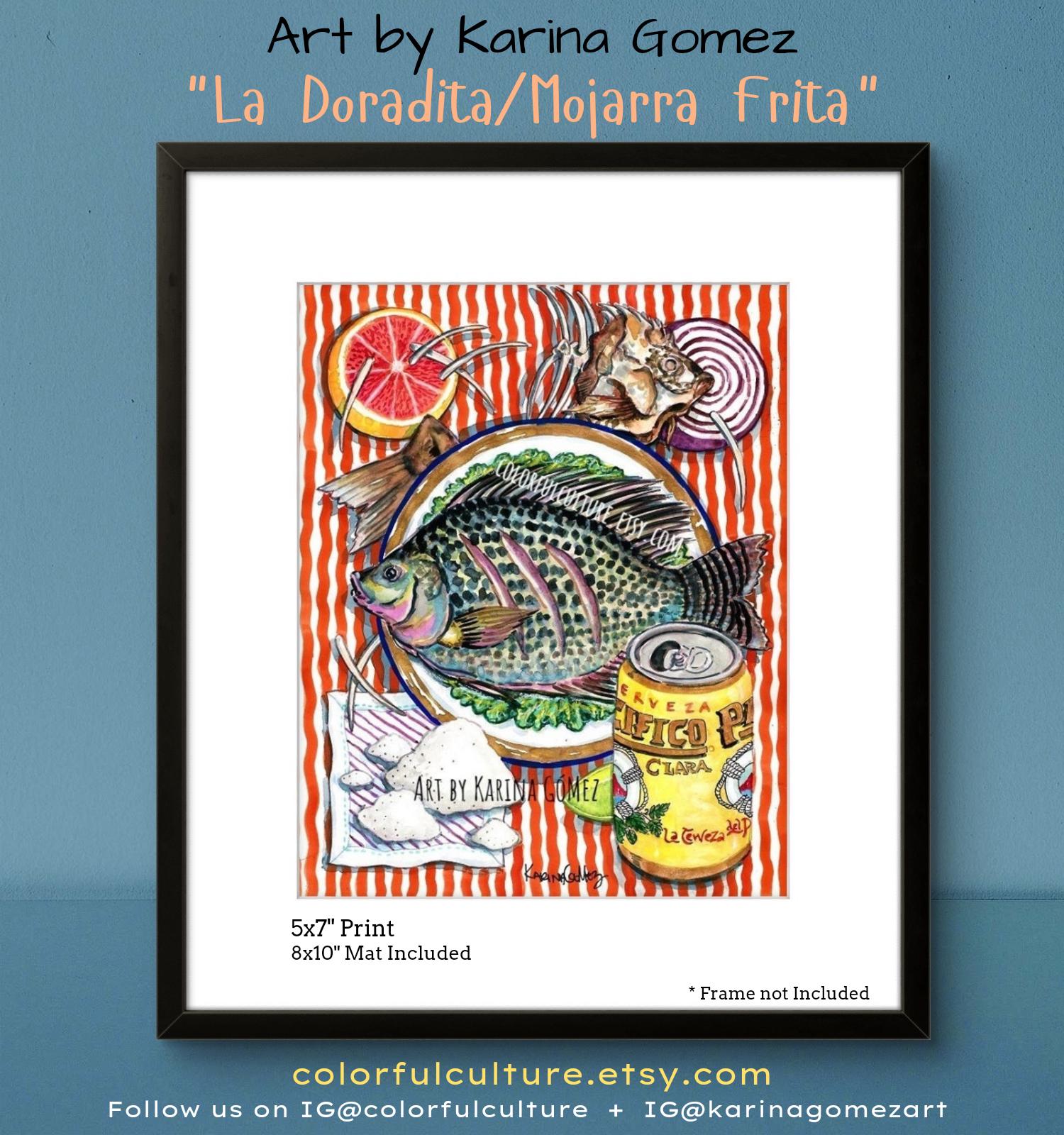 La Doradita/mojarra Frita/fried Fish"original Painting & Prints by ...