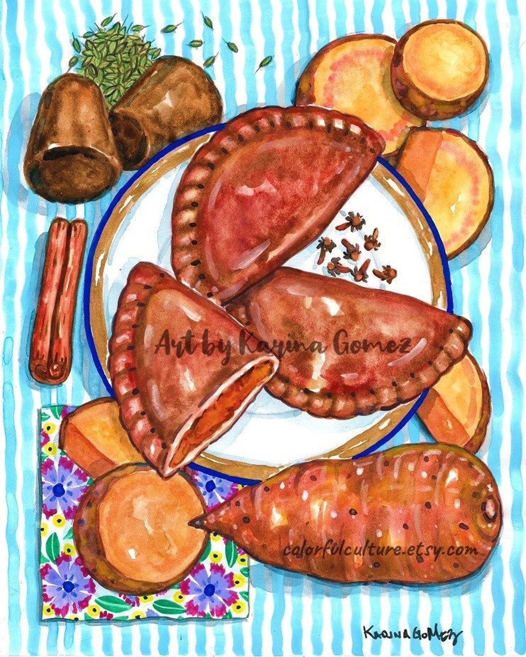 Las Rellenitas empanadas De Camote / Sweet Potato Empanadas Art by ...