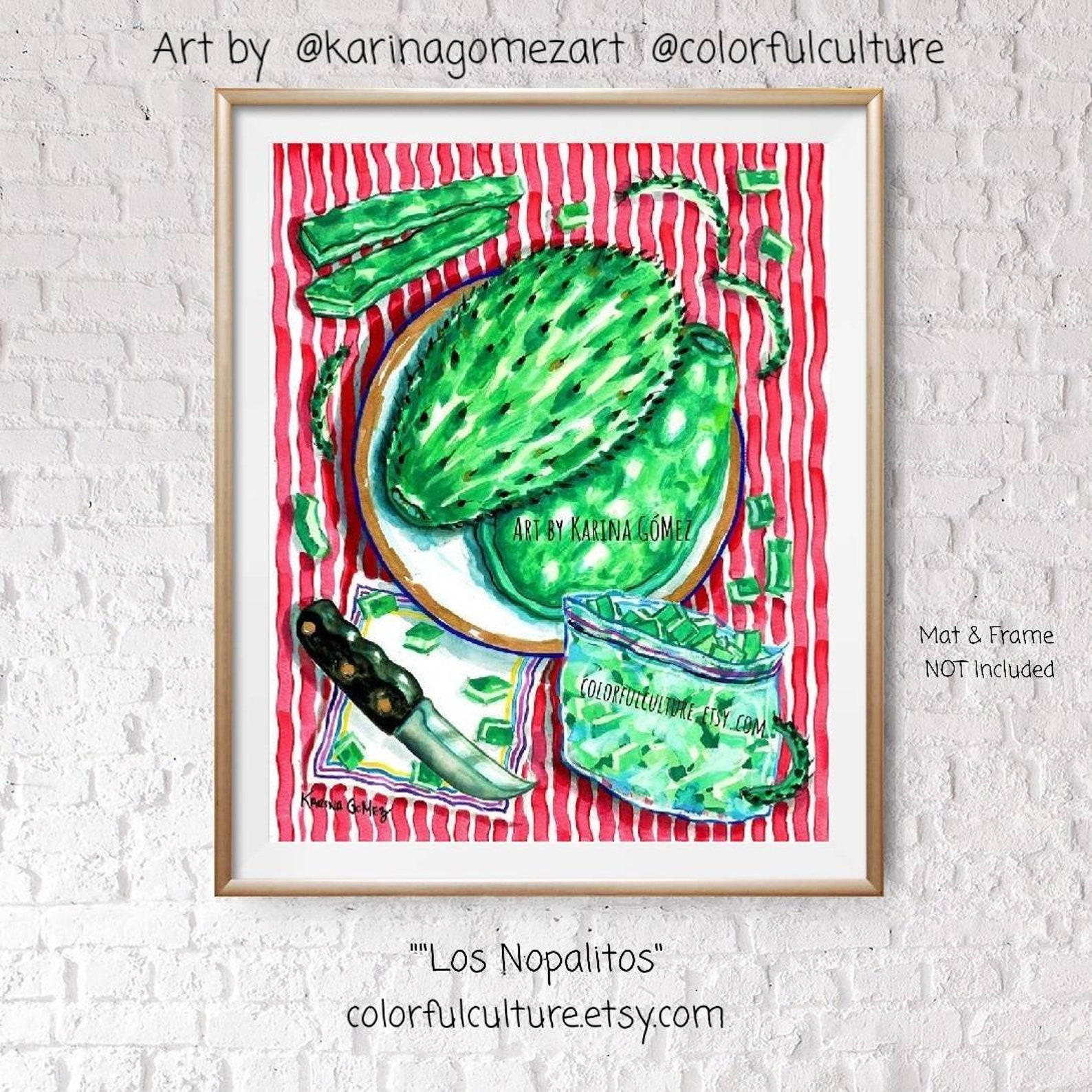 Los Nopalitos Original Art and Giclee Prints by Karina - Etsy