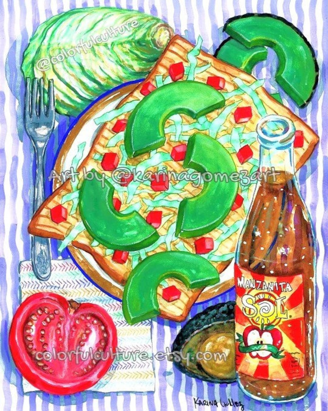 Chicharron Preparado original Art and Prints by karinagomezart Mexican ...