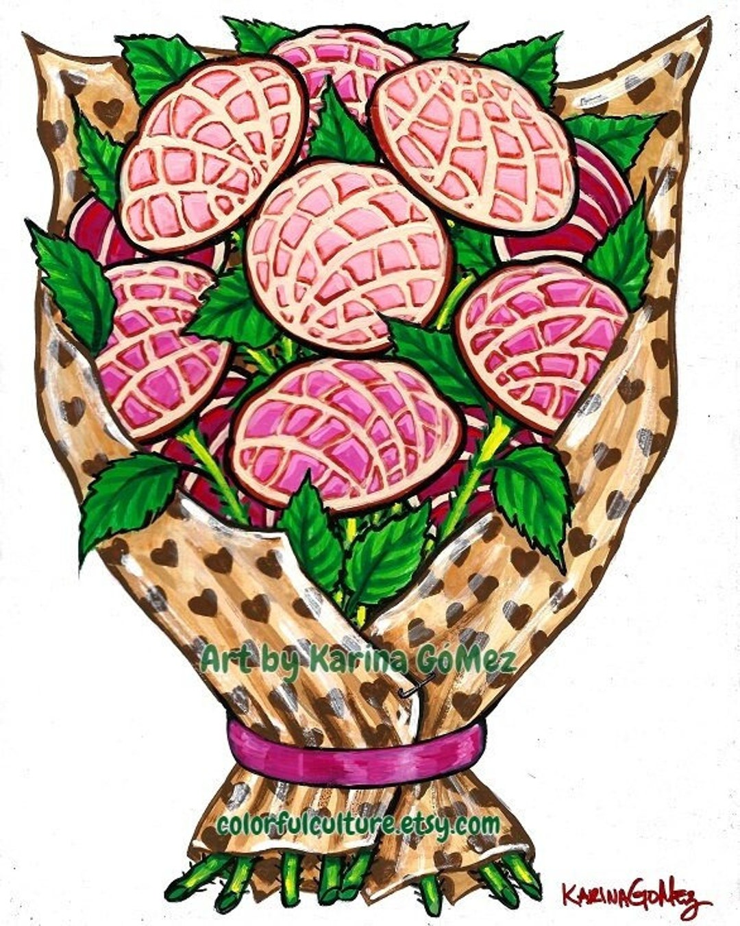 Ramo De Conchas / Concha Bouquet Original Art and Giclee - Etsy