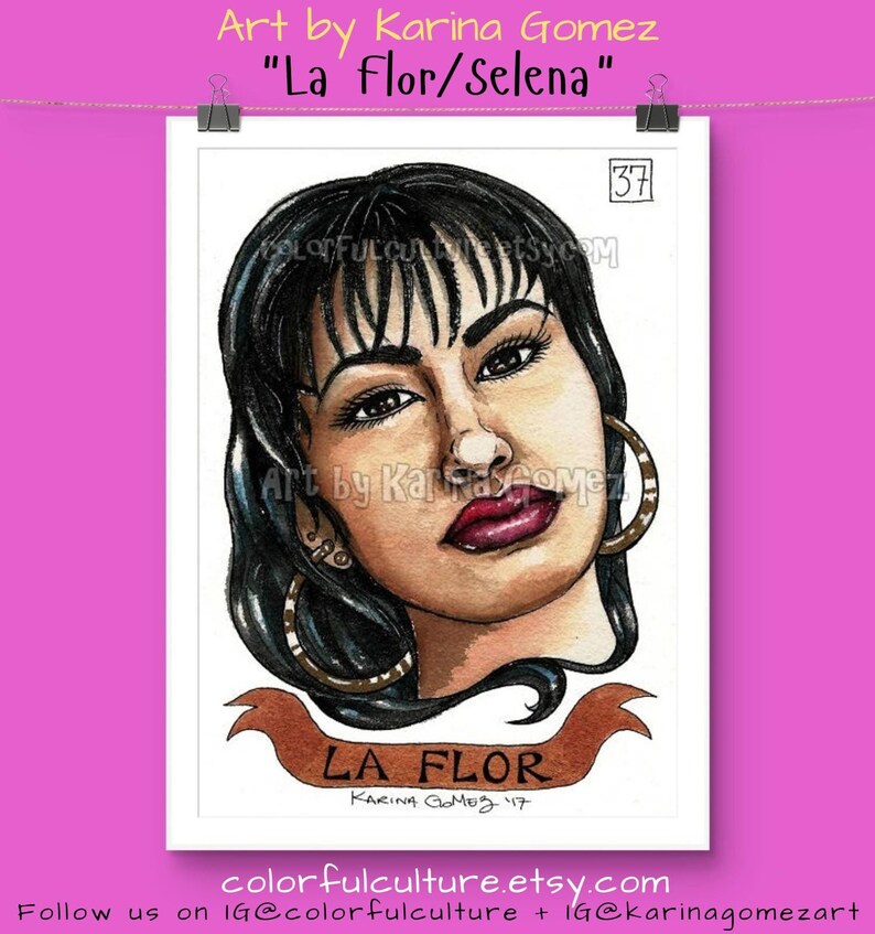 La Flor/selena Quintanilla" Original Painting & Prints by Karina Gomez ...