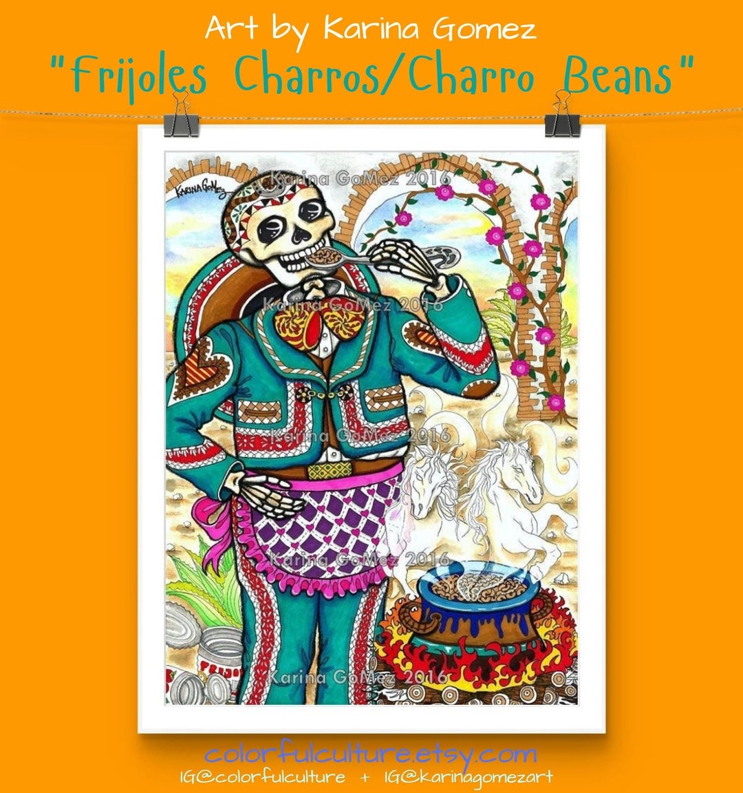 Frijoles Charros/charro Beans"drawing Ilustration-original Art by ...