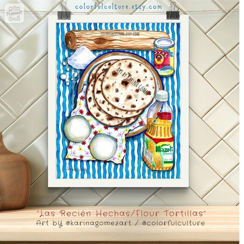 Las Recien Hechas/tortillas De Harina/flour Tortillas"original Painting ...