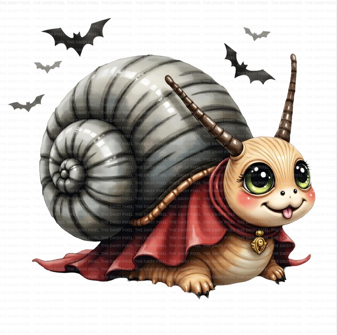 24 Halloween Snail Clipart Pngs – Cute Spooky Snails in Costumes ...
