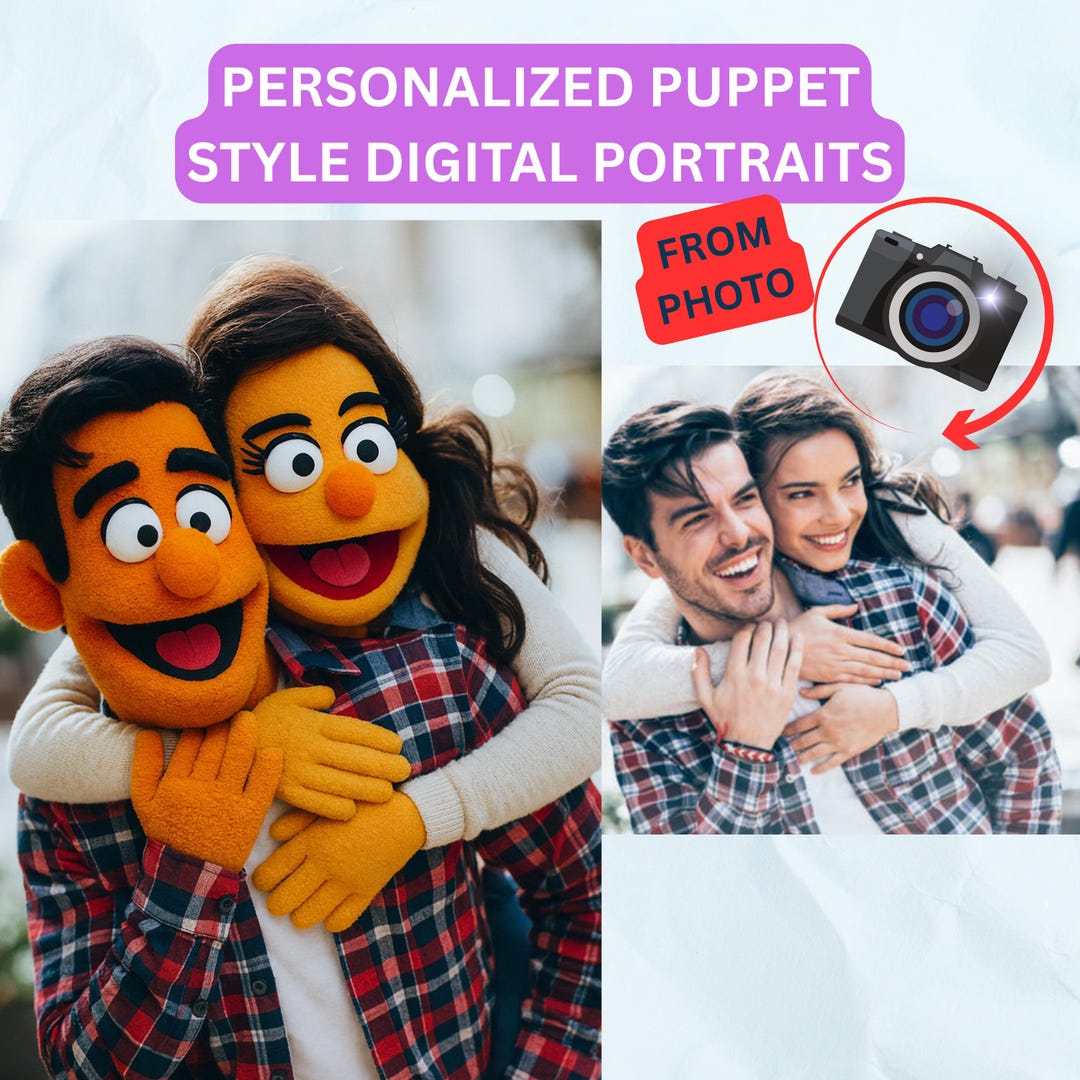 Custom Puppet Portrait - Digital File Only – Person or Pet – Puppet ...