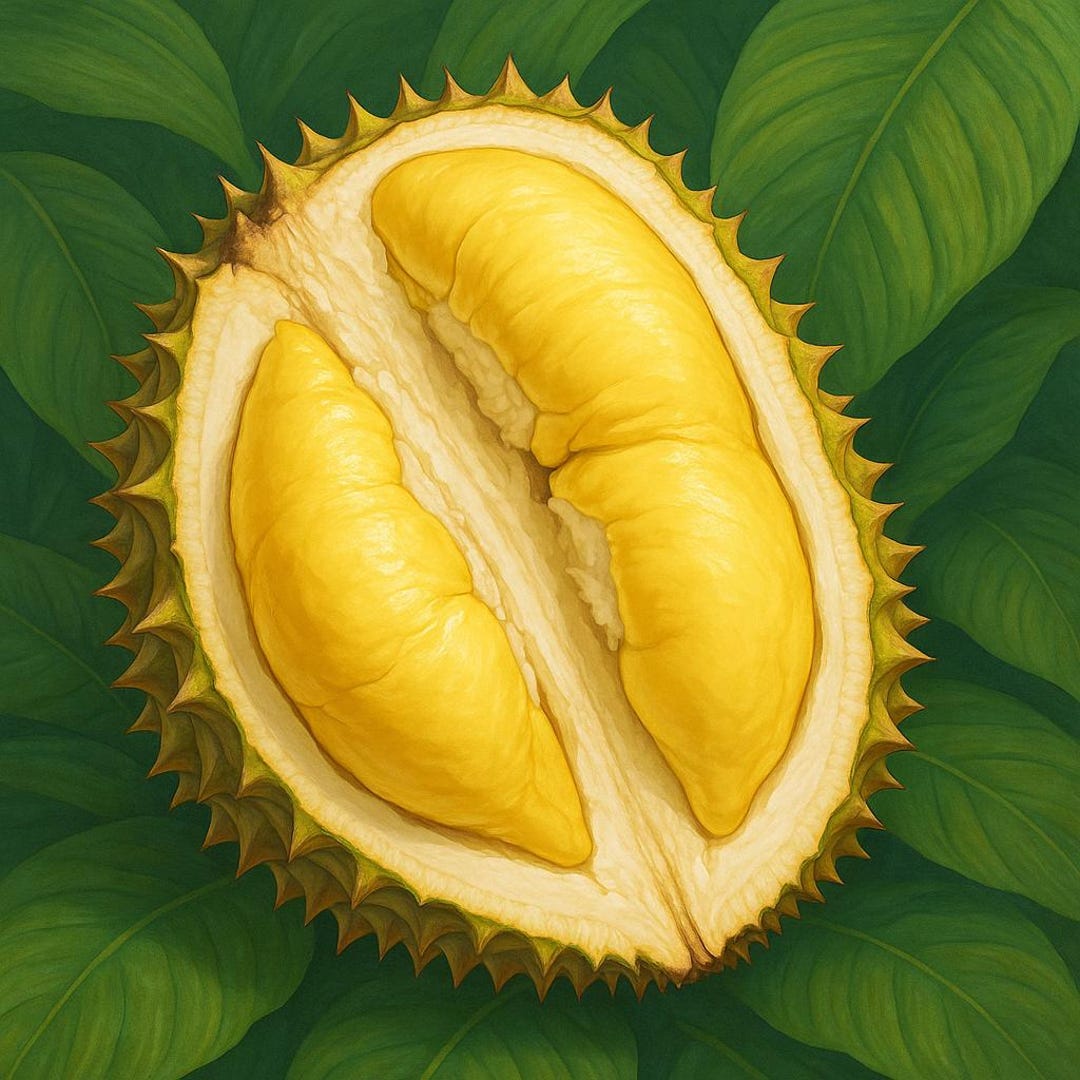 Durian Wall Art – Tropical Fruit Kitchen Poster | Exotic Food Digital ...