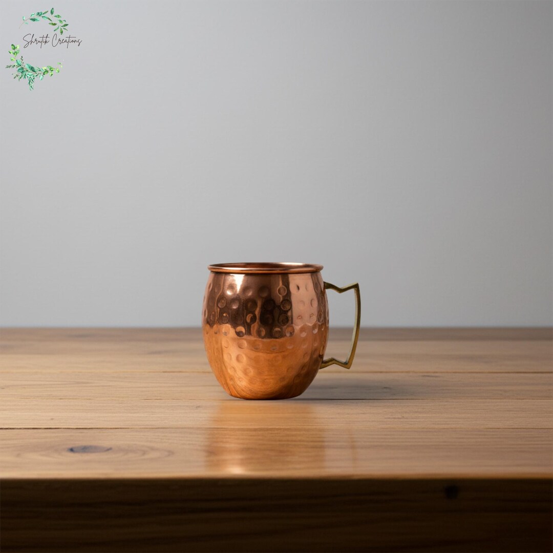 Moscow Mule Mug, Hand-hammered Copper Mug, Pure Copper Drinking Cup ...