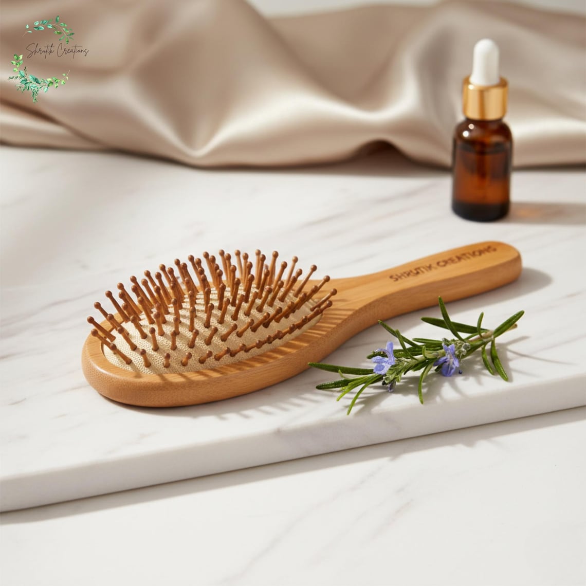 Oval Shape Wooden Hair Brush | Travel Friendly Hair Brush | Eco ...
