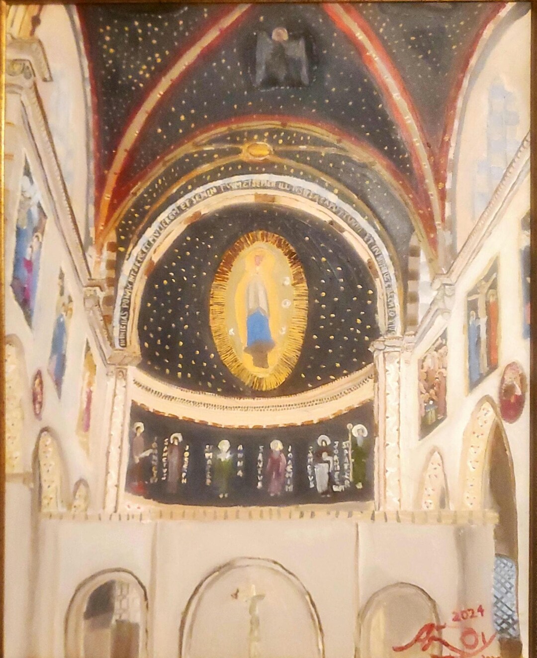 Basilica of Immaculate Conception Oil Painting: Missouri Landmark ...